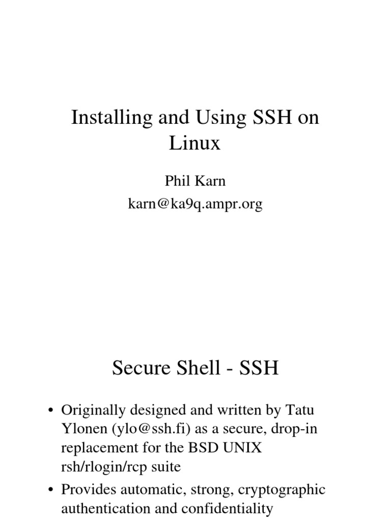 Ssh Pdf Secure Shell Key Cryptography