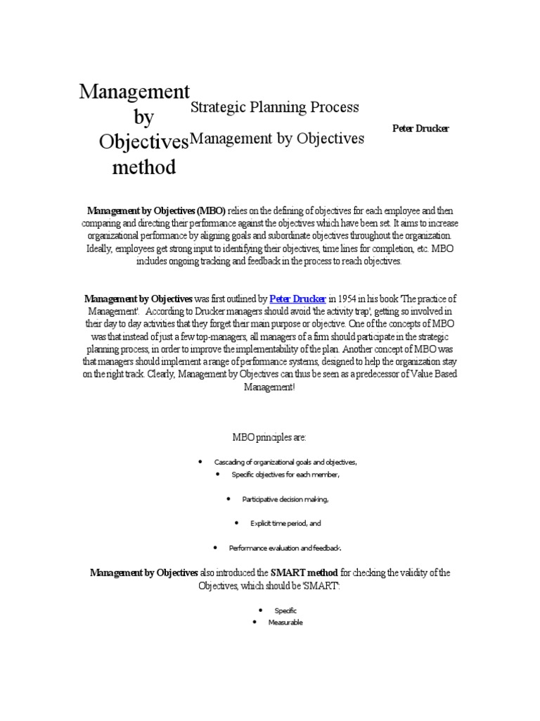 Management by Objectives Explained | PDF | Systems Science | Accountability