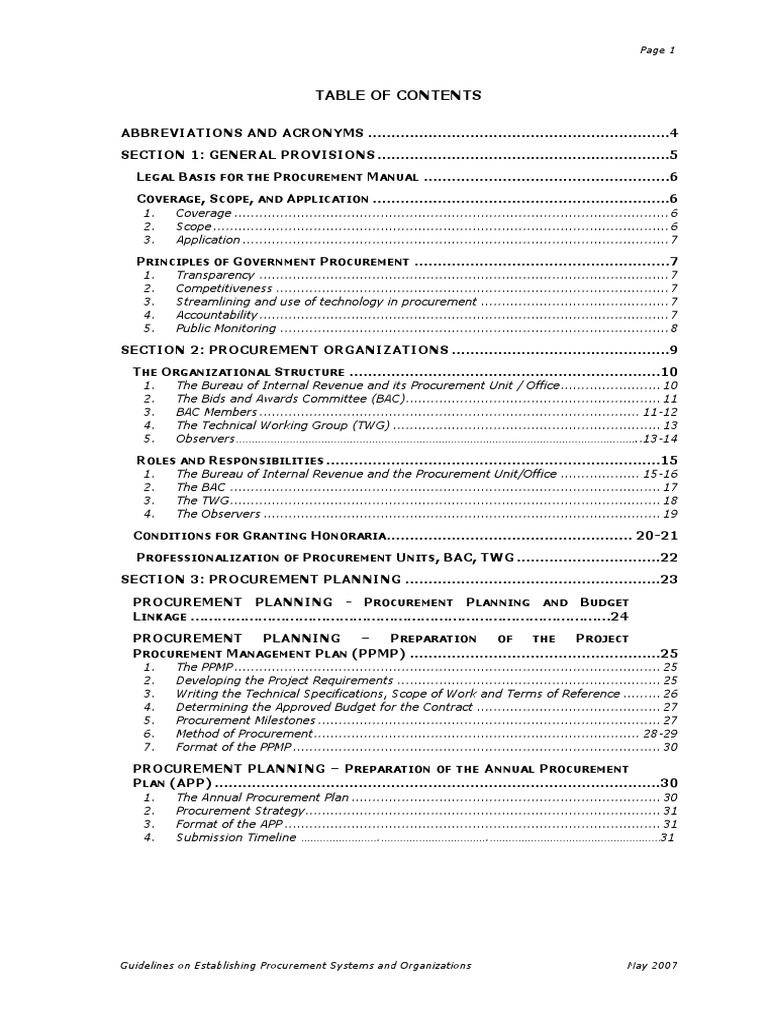 Gppb Proc Manual Vol 1 | Procurement | Overtime