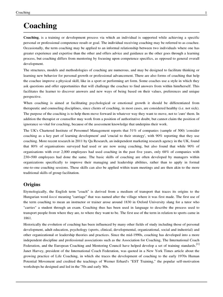 Coaching Pdf Cognition Psychology