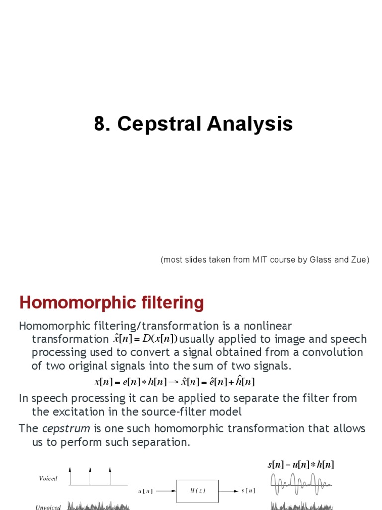 8 Cepstral Analysis | PDF | Analysis | Applied Mathematics