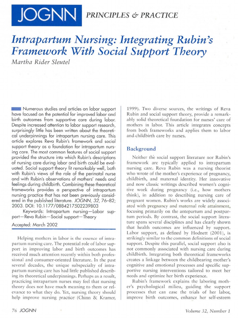Integrating Rubin's Theory in Nursing | PDF | Self-Improvement