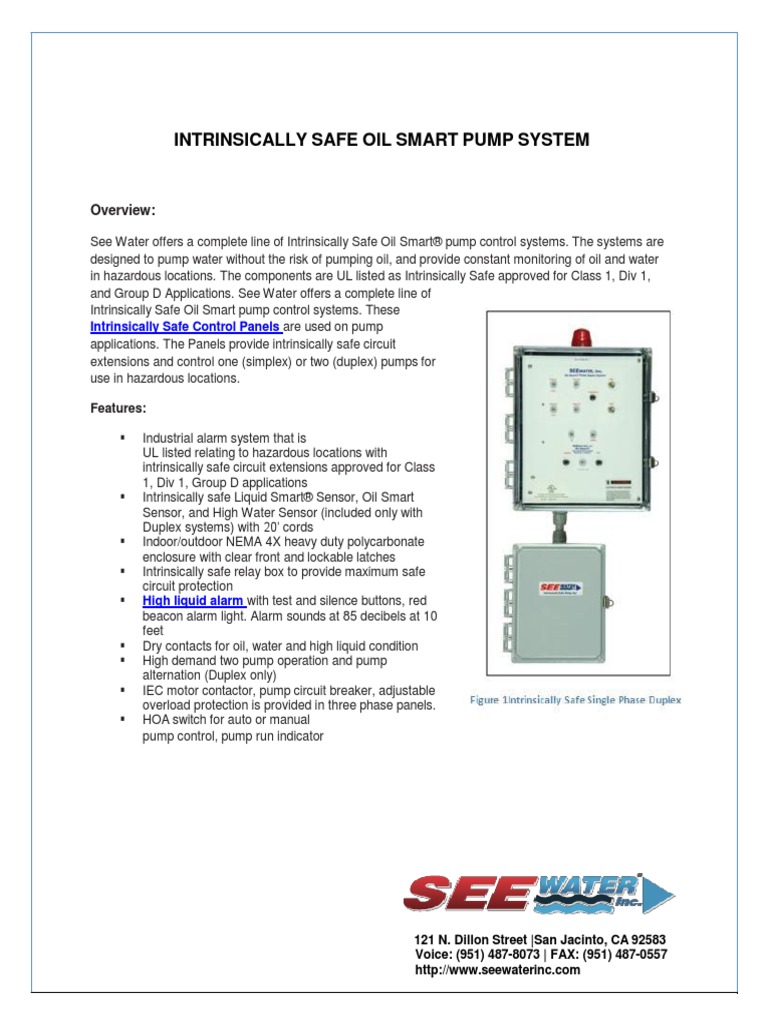 Intrinsically Safe Oil Smart Pump System | PDF | Oil | Pump