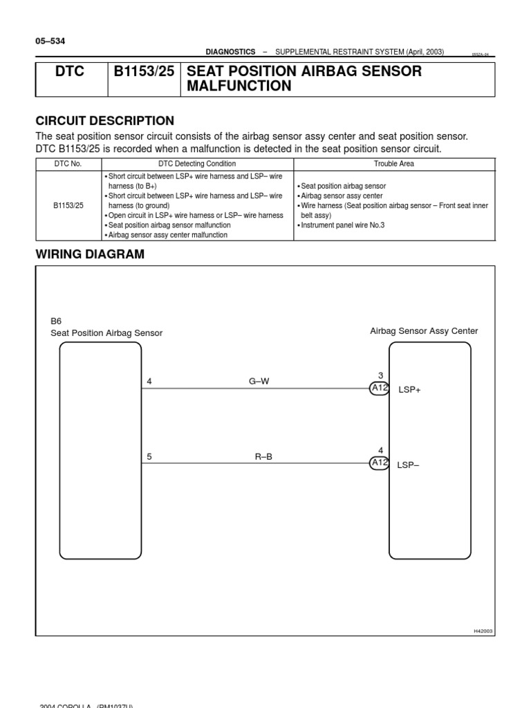 Seat Position Sensor Diagnostics | PDF | Airbag | Electrical Connector