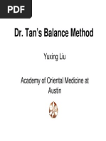 Dr. Tan's Balance Method Overview | PDF | Medicine | Therapy