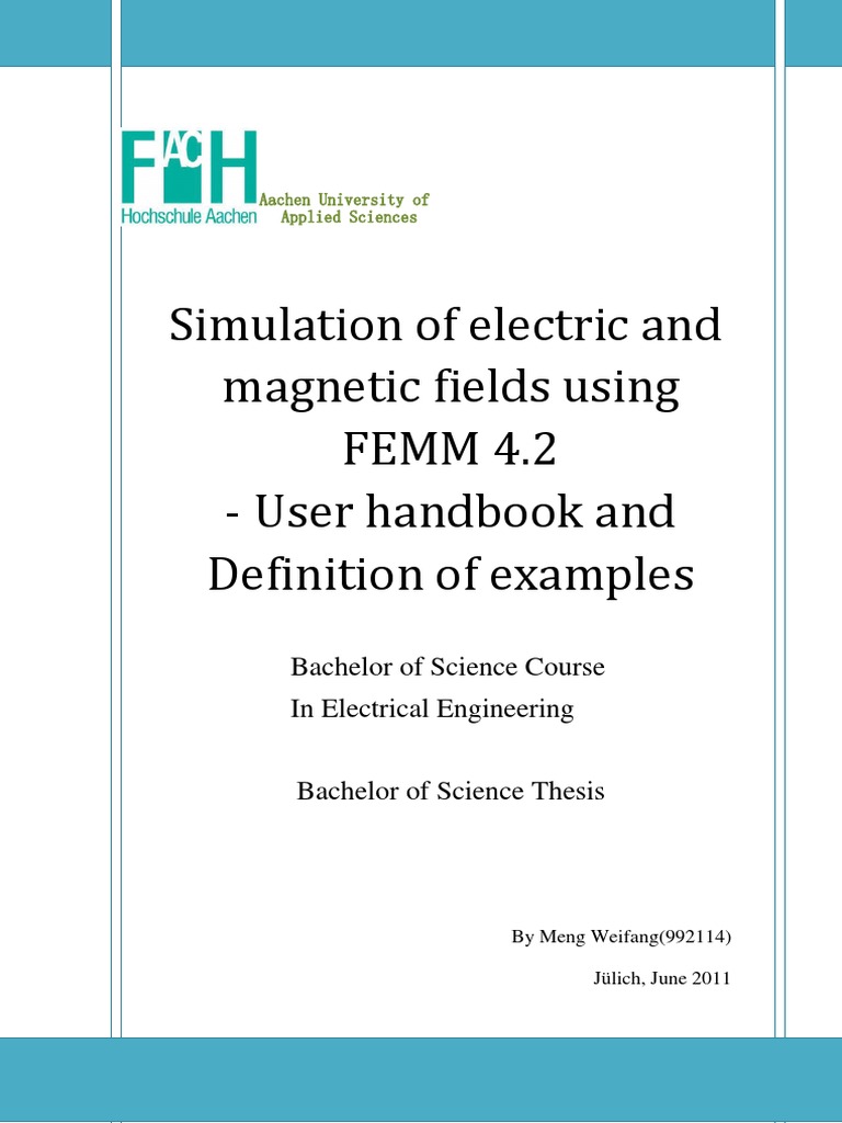 FEMM - User Manual | PDF | Field (Physics) | Electric Field