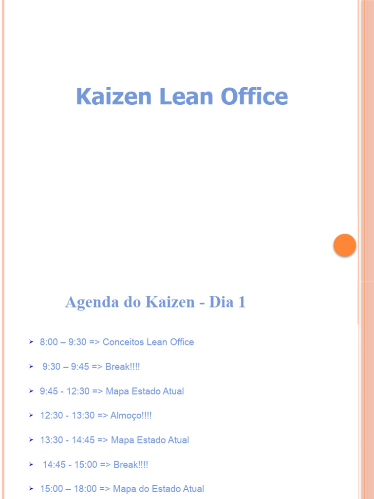 Kaizen Lean Office: Melhoria Contínua e Fluxo Enxuto | PDF | Fabricação ...