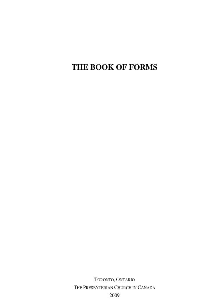 Book of Forms (2009) | Download Free PDF | Presbyterianism | Committee