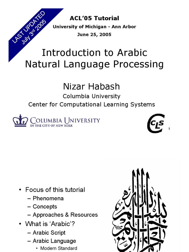 Tutorial Arabic | PDF | Morphology (Linguistics) | Arabic