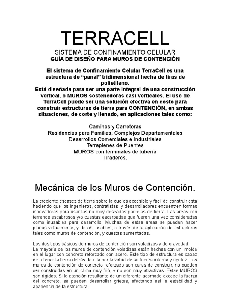 TERRACELL en Español | PDF | Erosión | Tierra
