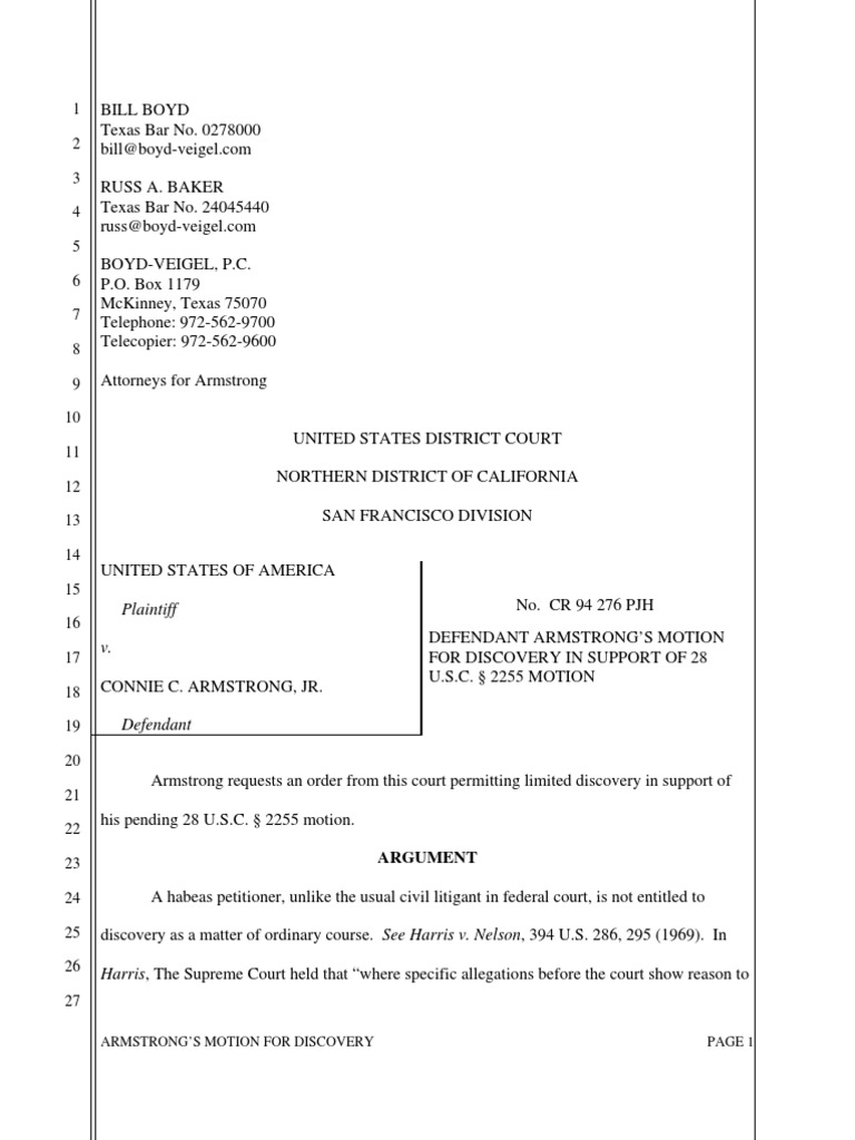 Motion For Discovery | PDF | Payroll | Collateral Estoppel