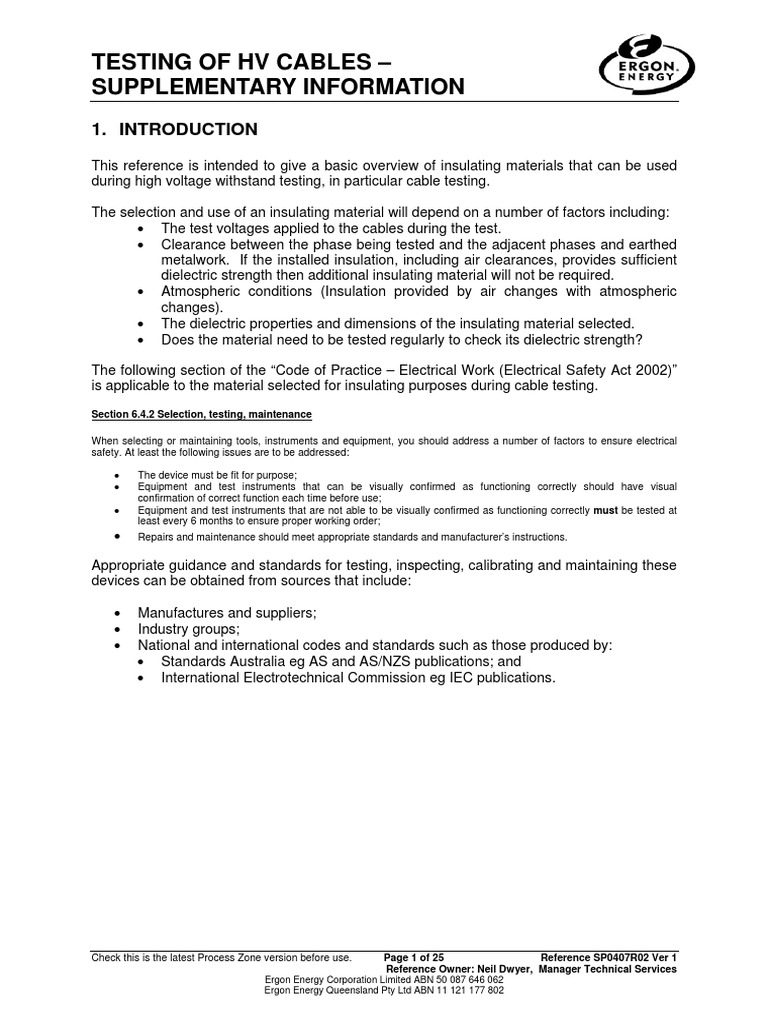 Testing of HV Cables | PDF | Insulator (Electricity) | Cable