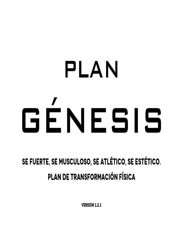 Plan Genesis V1 21 | PDF | Nutrientes | Alimentos