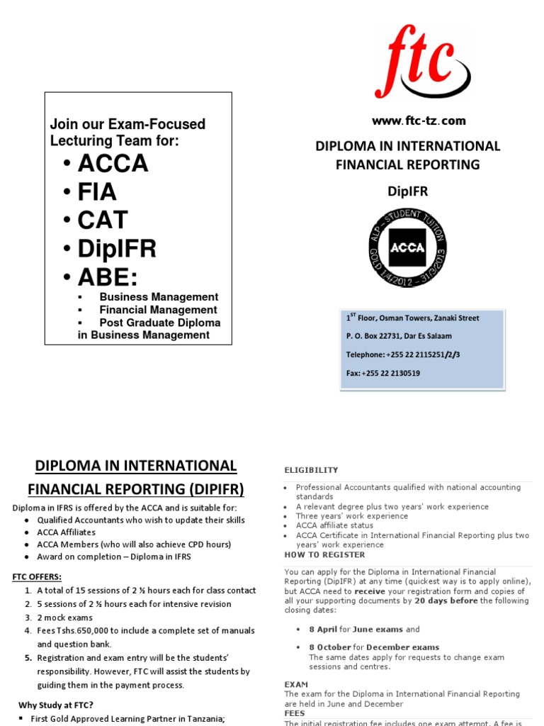 Acca - Fia - Cat - Dipifr - Abe:: Join Our Exam-Focused Lecturing Team ...