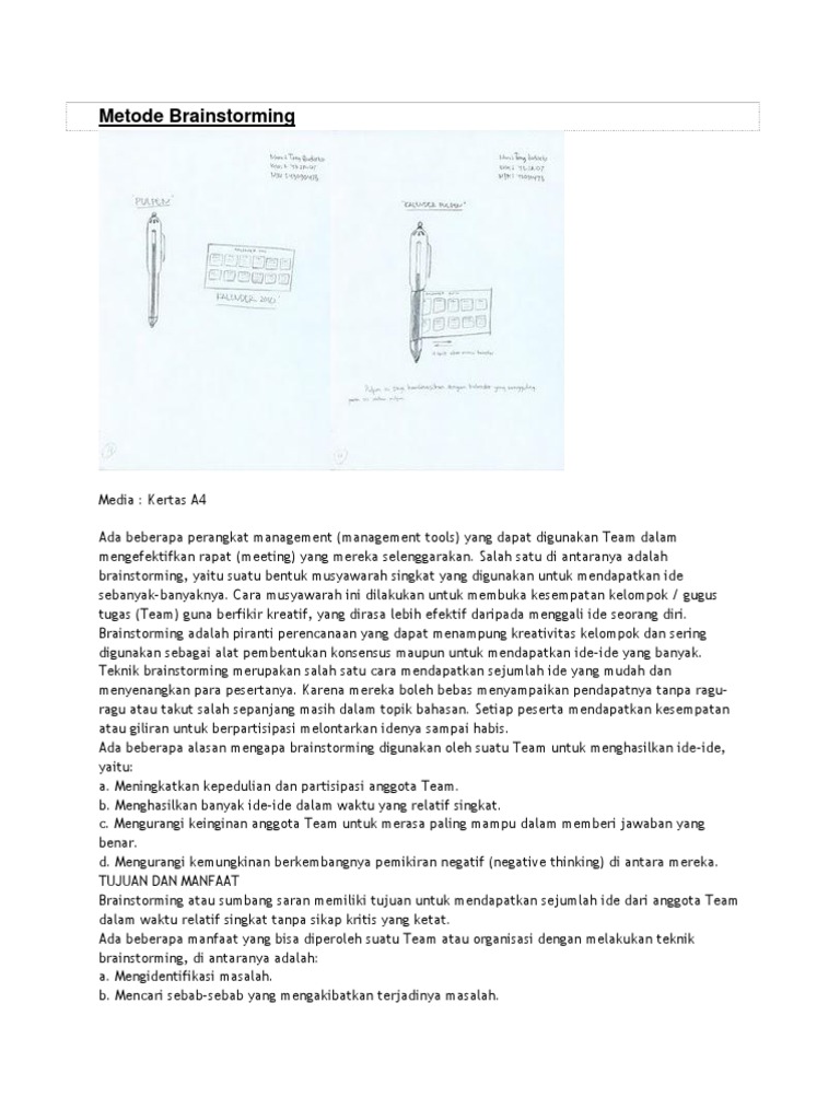 Metode Brainstorming | PDF | Karier & Perkembangan