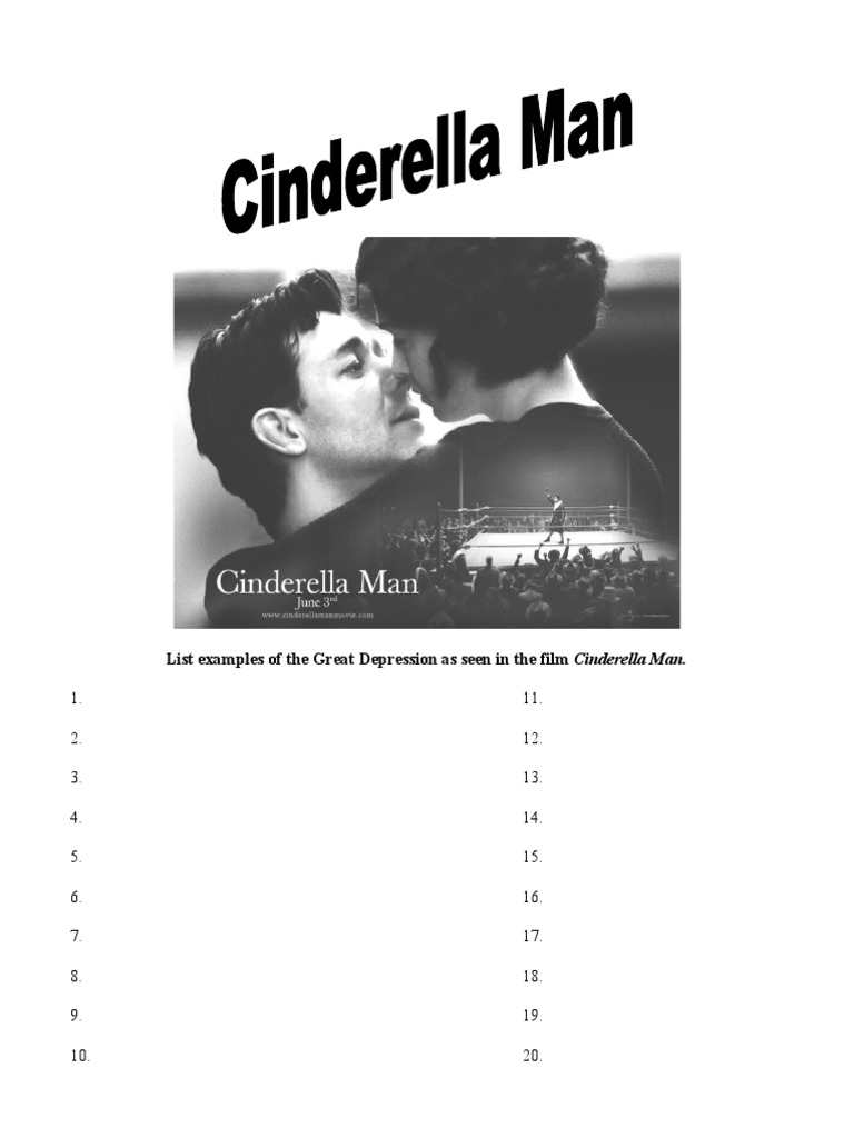 List Examples of The Great Depression As Seen in The Film Cinderella ...