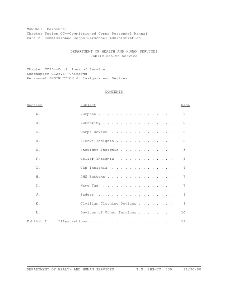 PHS Uniform Insignia Guidelines | PDF | Military Uniforms | Uniforms