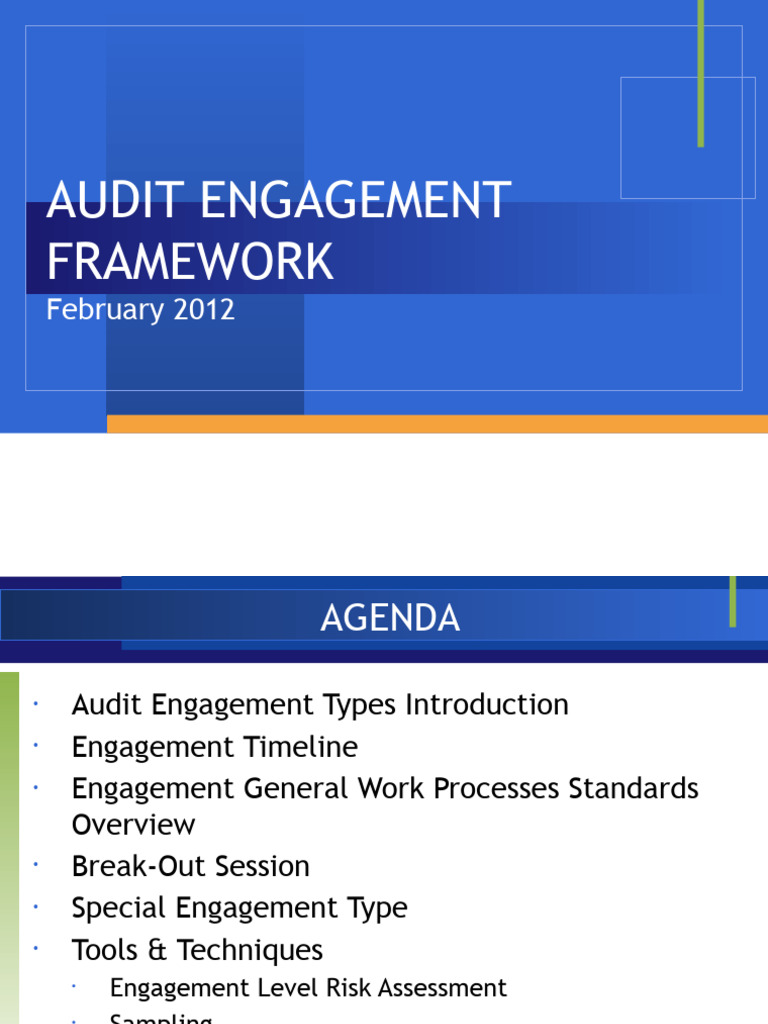 Audit Engagement Framework Overview | PDF | Audit | Internal Control