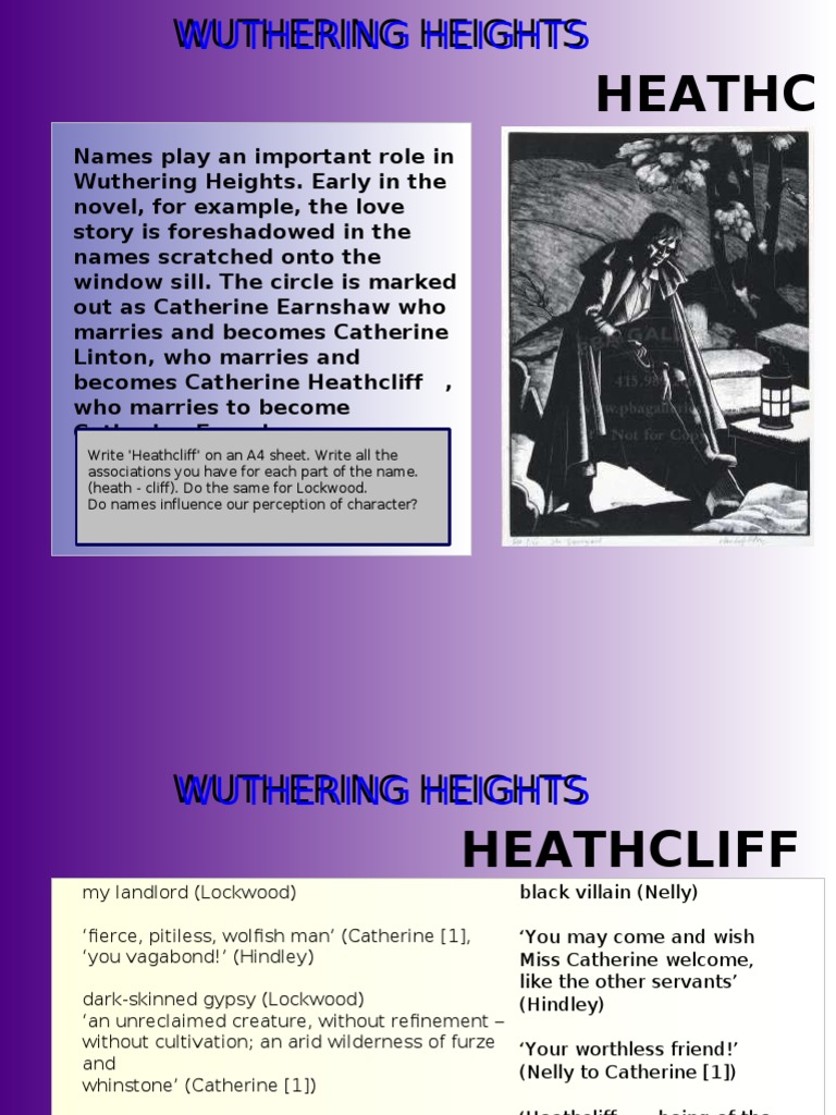 Lesson 2 Heathcliff | Heathcliff (Wuthering Heights) | Wuthering Heights