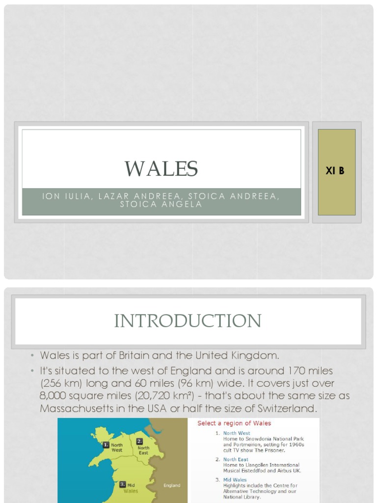 Wales: Ion Iulia, Lazar Andreea, Stoica Andreea, Stoica Angela | PDF ...