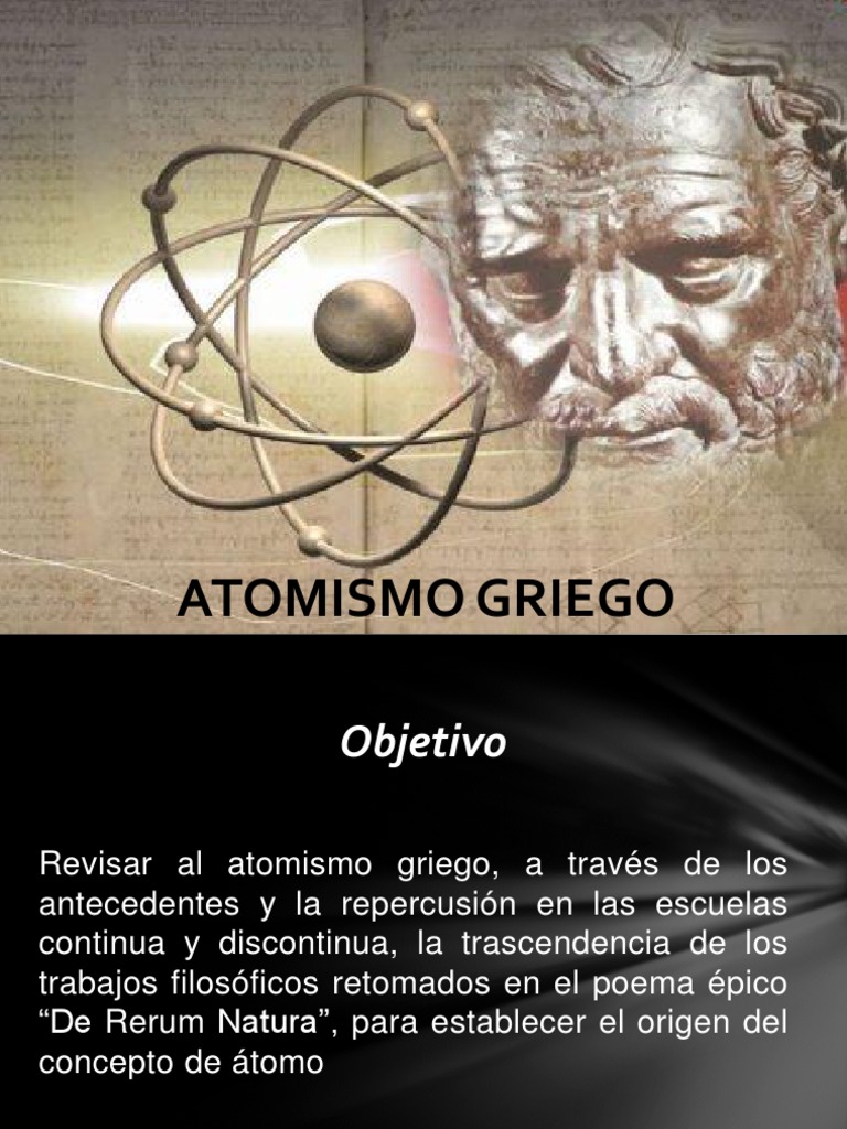 Atomismo Griego | PDF | Filosofía griega antigua | Teorías filosóficas