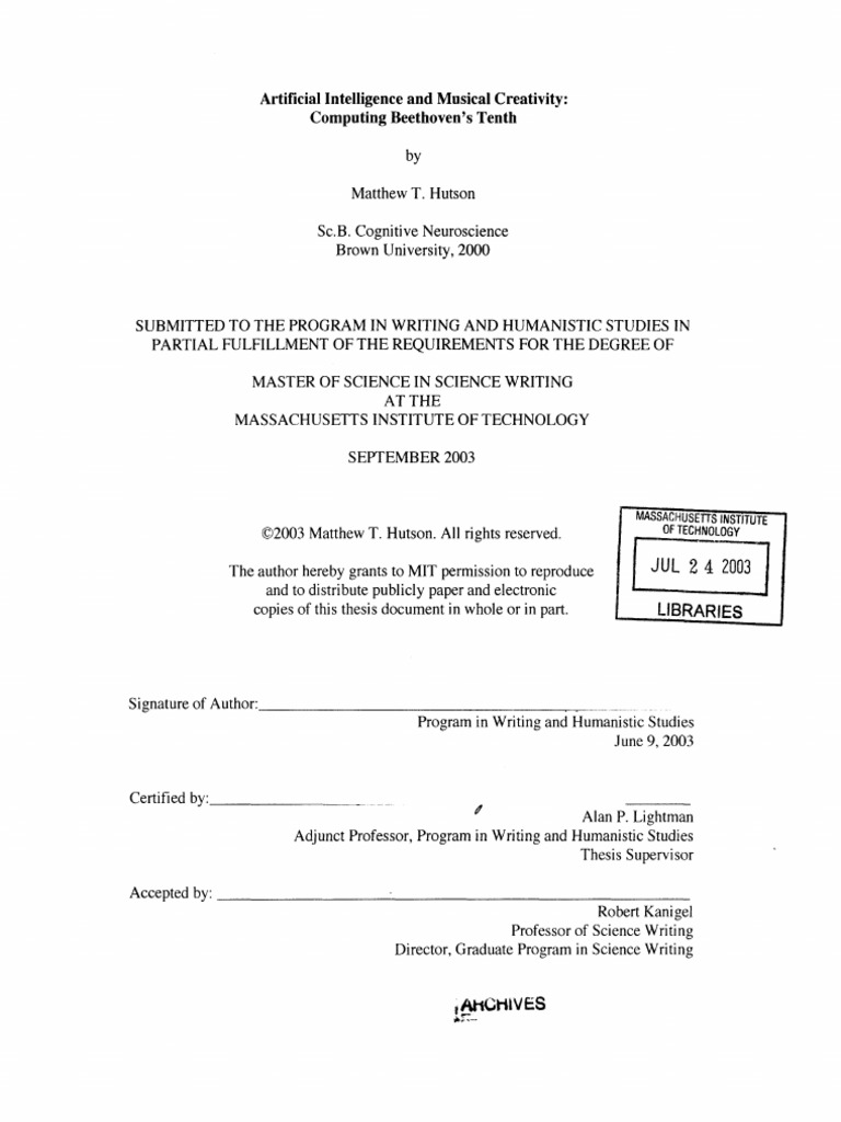 Matthew Hutson, "Artificial Intelligence and Musical Creativity ...