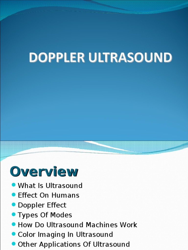 Ultrasound and Doppler | PDF | Medical Ultrasound | Doppler Effect