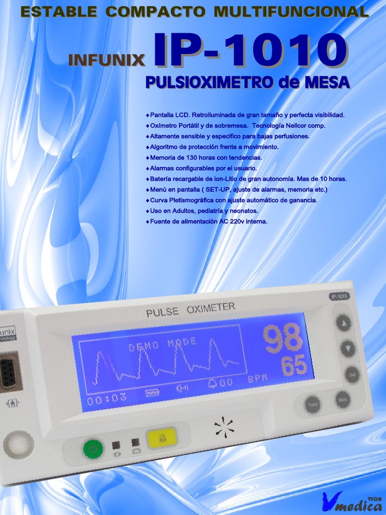Oxímetro Infunix IP-1010 Multifuncional | PDF