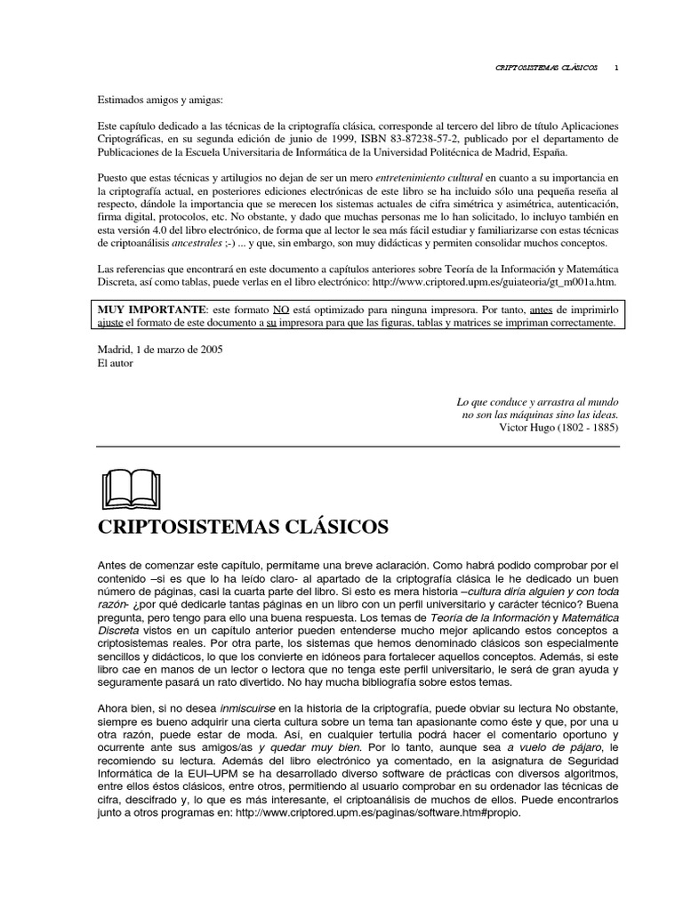 Criptografia Clasica | PDF