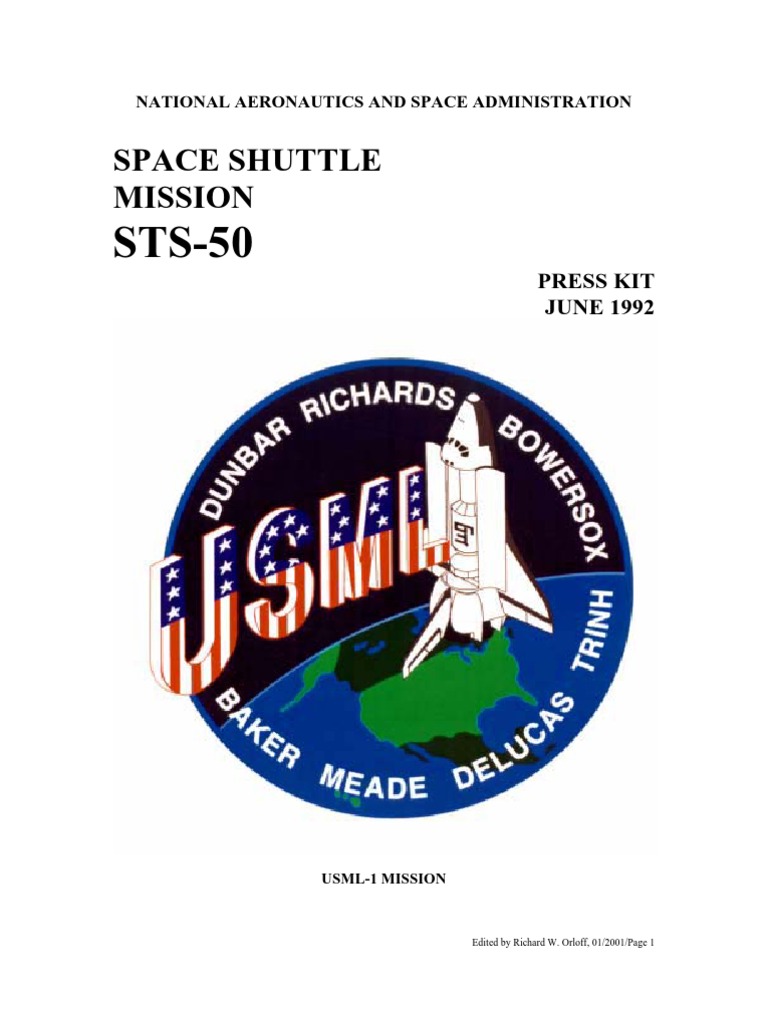 NASA Space Shuttle STS-50 Press Kit | PDF