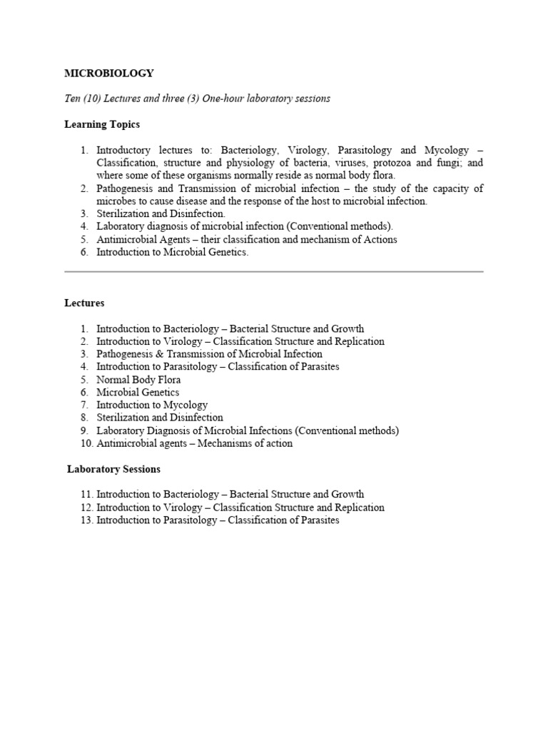 Ten (10) Lectures and Three (3) One-Hour Laboratory Sessions | PDF