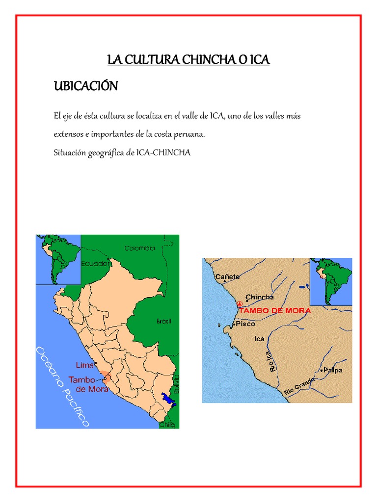Ubicación de la Cultura Chincha en Ica | PDF | Imperio Inca | Cultura ...