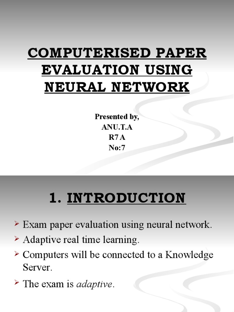 Computrised Paper Evaluation Using Neural Network | PDF | Artificial ...