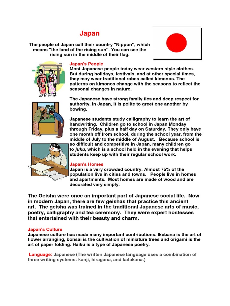 Japan (Social Studies Primary 6) | PDF | Japan | Ikebana