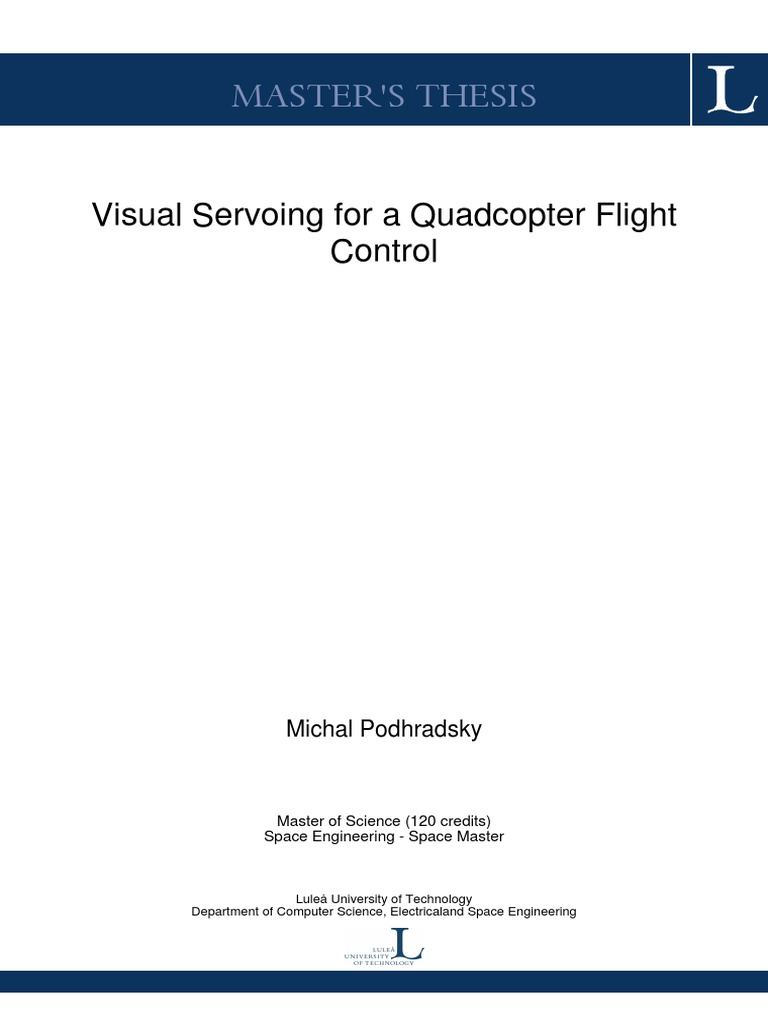Visual Servoing For A Quadcopter Flight Control | PDF | Quadcopter ...