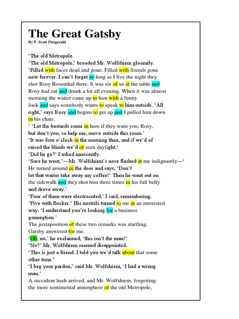 The Great Gatsby | PDF | Leisure