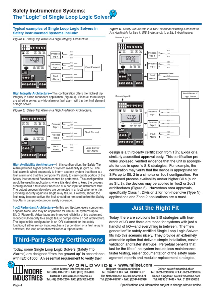 The "Logic" of Single Loop Logic Solvers: Safety Instrumented Systems | PDF | Systems Science ...