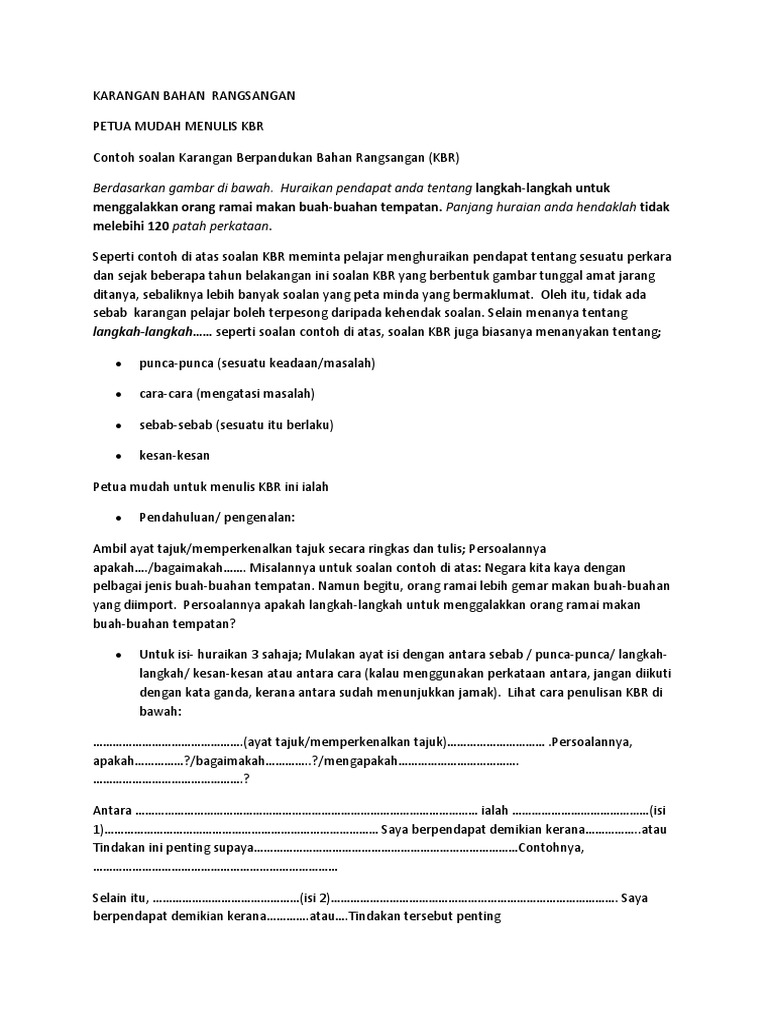 Karangan Bahan Rangsangan | PDF