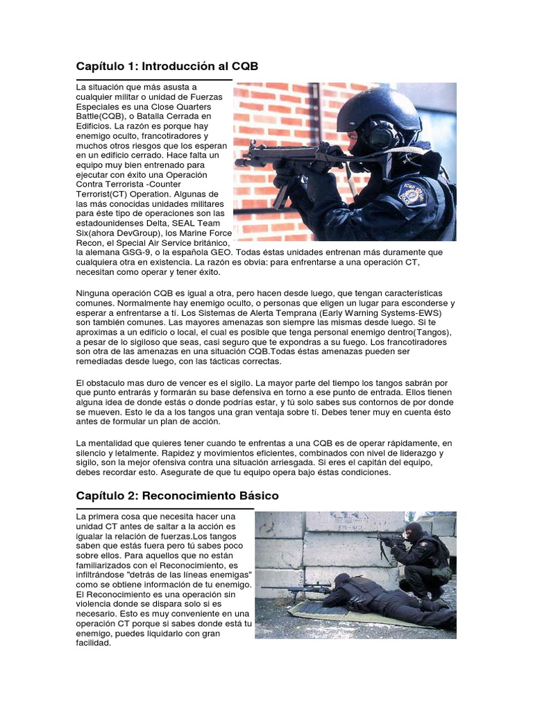 Estrategias CQB y Reconocimiento | PDF | Historia