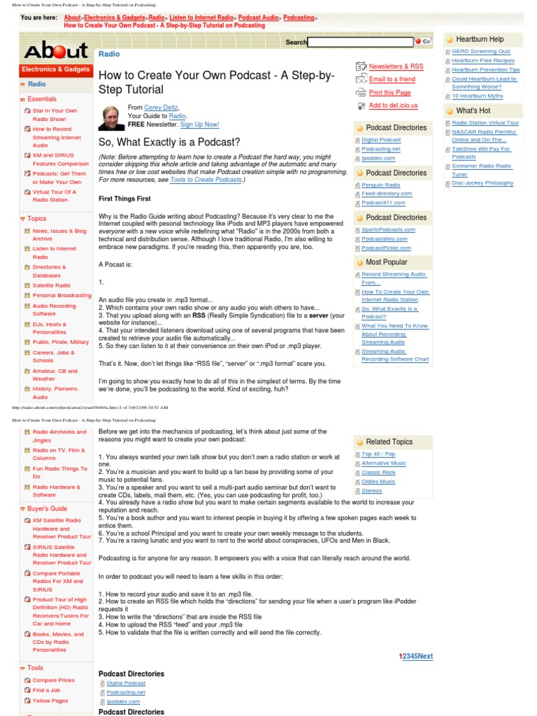 Podcast Tutorial | PDF | Podcast | File Transfer Protocol