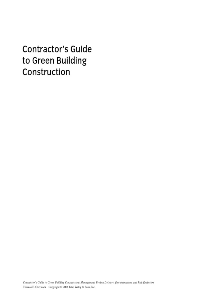 Contractor's Guide To Green Building Construction | PDF | Green ...