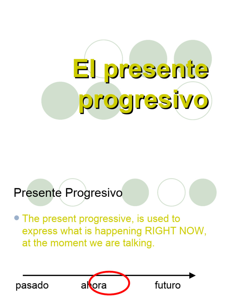 El Presente Progresivo | PDF | Verbo | Entretenimiento (general)