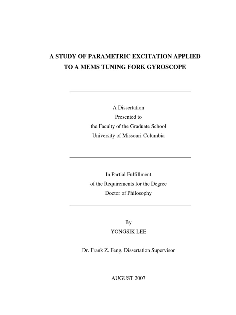 Parametric Excitation | PDF | Gyroscope | Microelectromechanical Systems