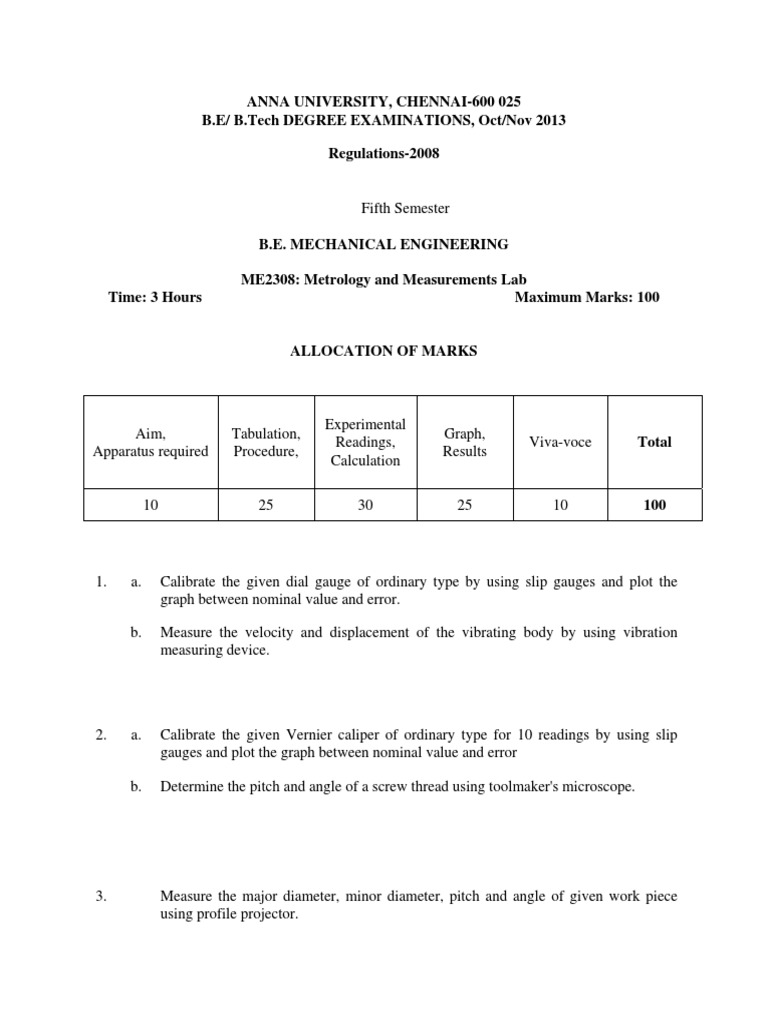Experimental Procedures for Calibration and Measurement of Various Metrology Tools in the ...