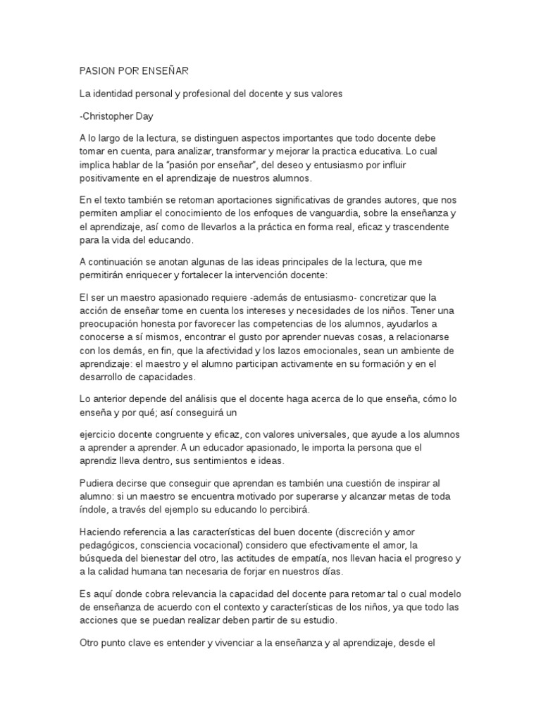 Christopher Day | PDF | Maestros | Enseñando