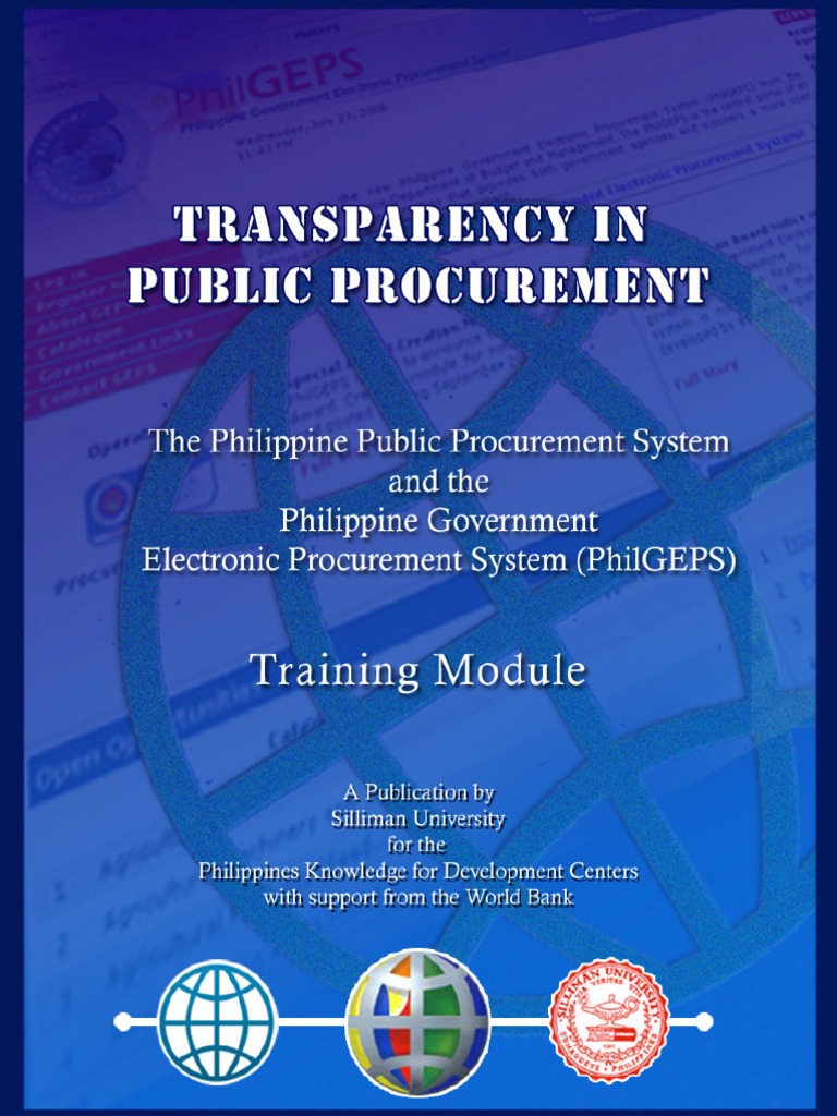 Transparency in Public Procurement Module | PDF | Construction Bidding ...