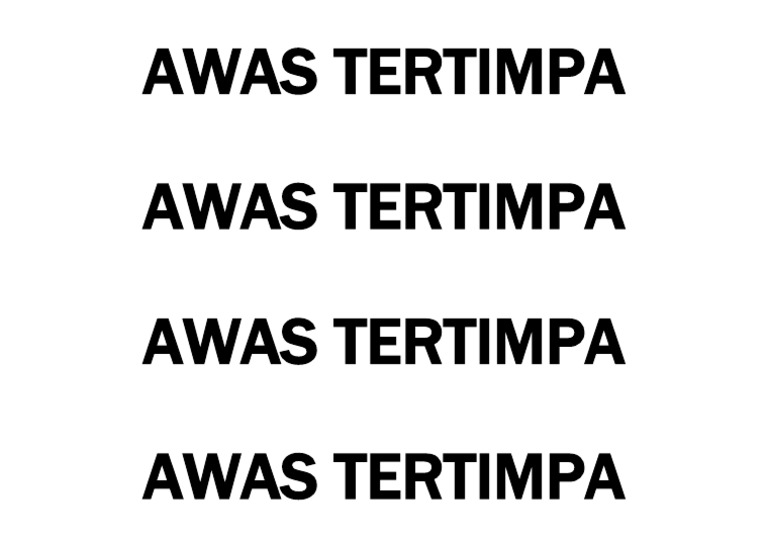 Awas Tertimpa: Peringatan Penting | PDF