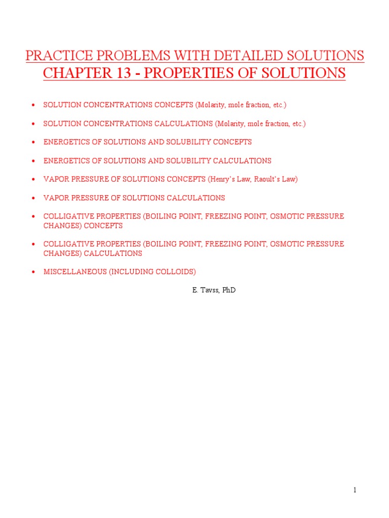 Properties of Solutions | PDF | Solvation | Solution