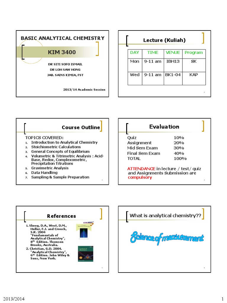 Introduction To Analytical Chemistry | PDF | Analytical Chemistry ...