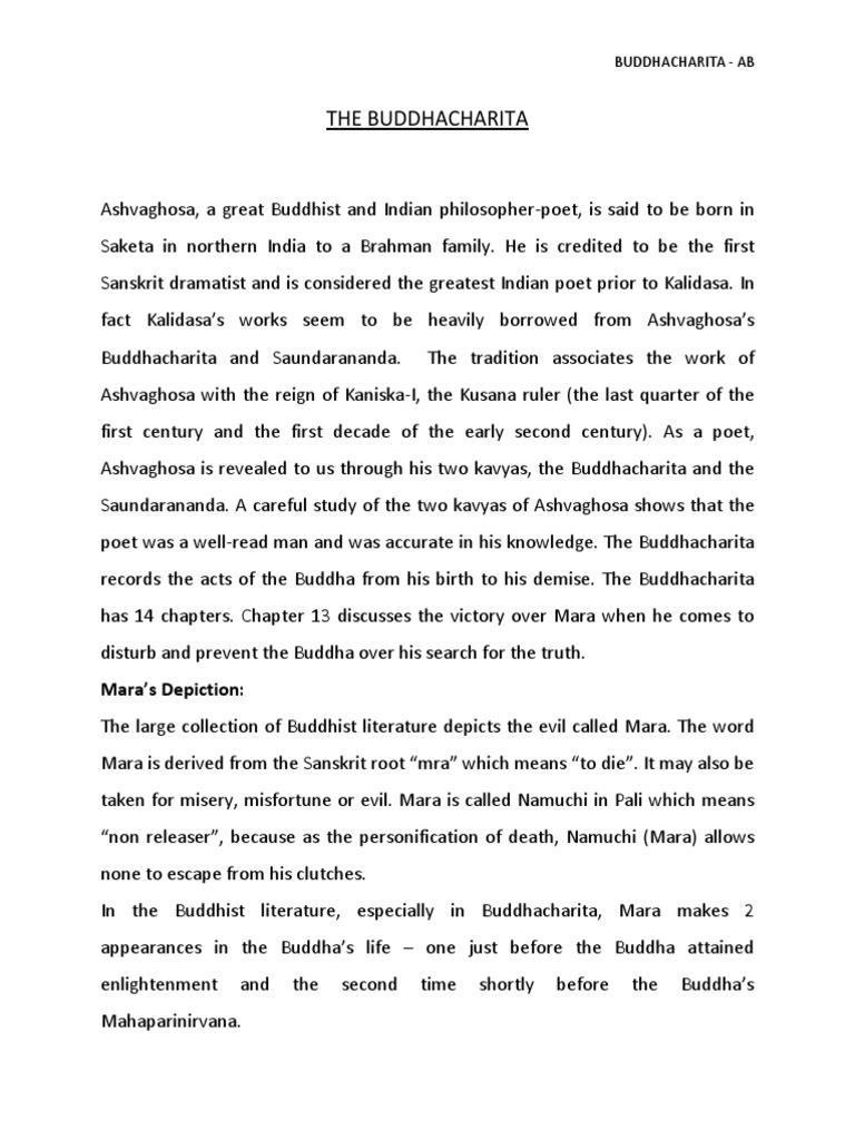 The Buddhcharita | PDF | Gautama Buddha | Religious Belief And Doctrine